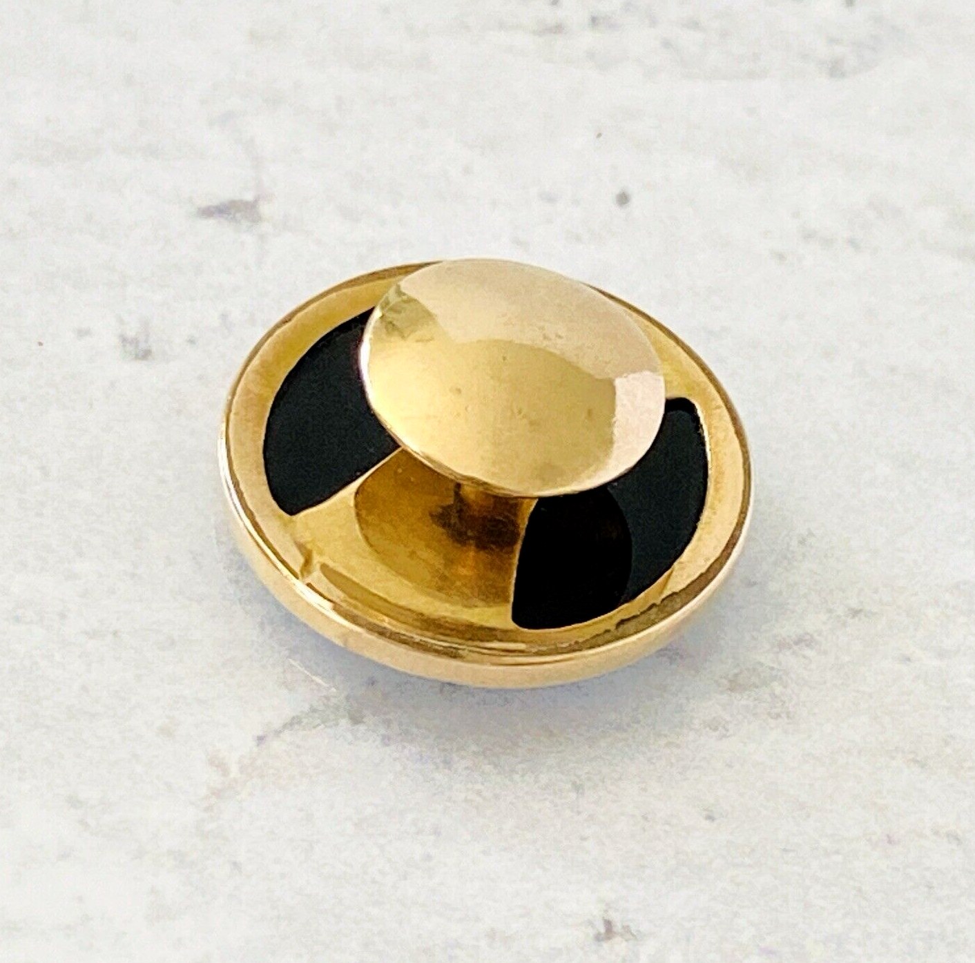 Antique Victorian Heavy Gold Filled Black Onyx Collar Button – PreAdored®