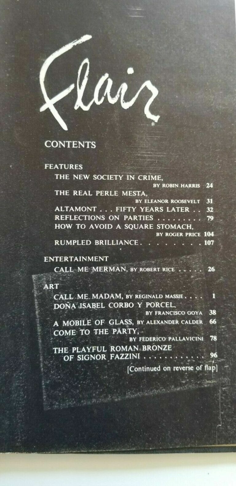 VTG Flair Magazine October 1950 At Home and On the Town MCM Arts Decor ...